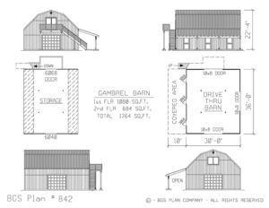 Building Plans for Dutch Barns | Plan #842