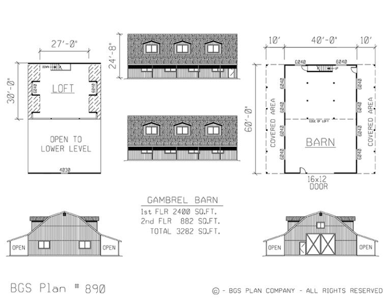 Building Plans for Dutch Barns | Plan #890