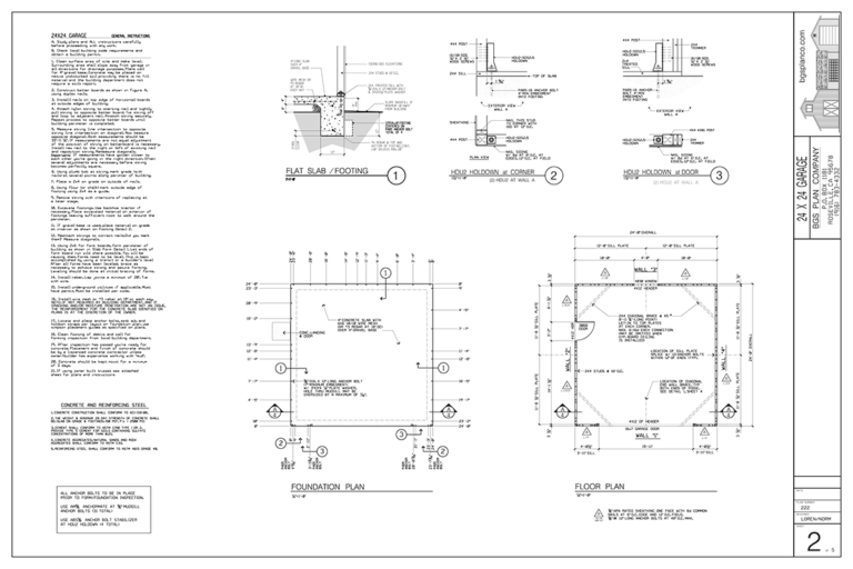 Foundation & roof plans: detailed, modifiable, complete sets